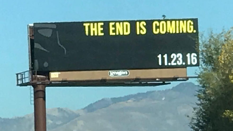 What are those 'The End is Coming' billboards all about? | KUTV